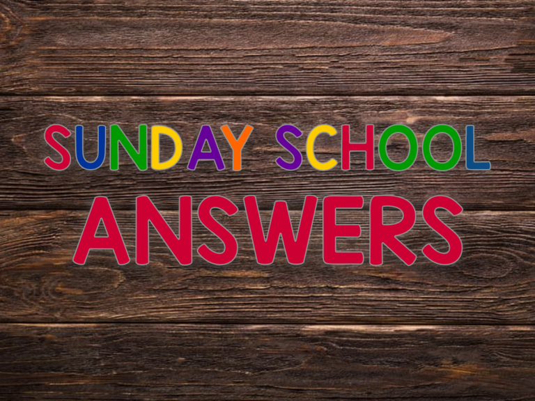 Sunday School Answers – SIN – CrossLife Church